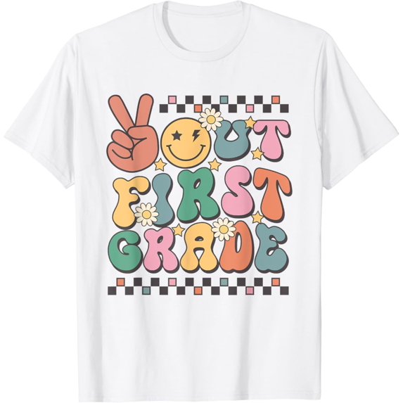 Hot Trending Groovy Last Day Of School 1st Grade Peace Out First Grade ...