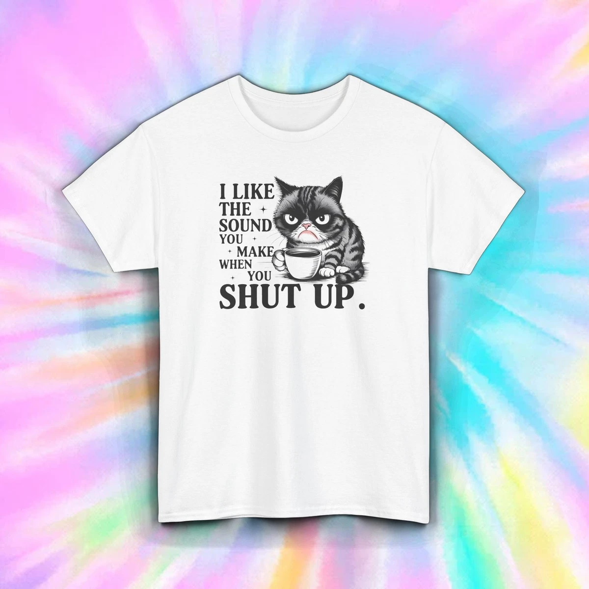 Hot Trending Grumpy Cat Coffee Shirt Funny Shut Up Graphic Design ...