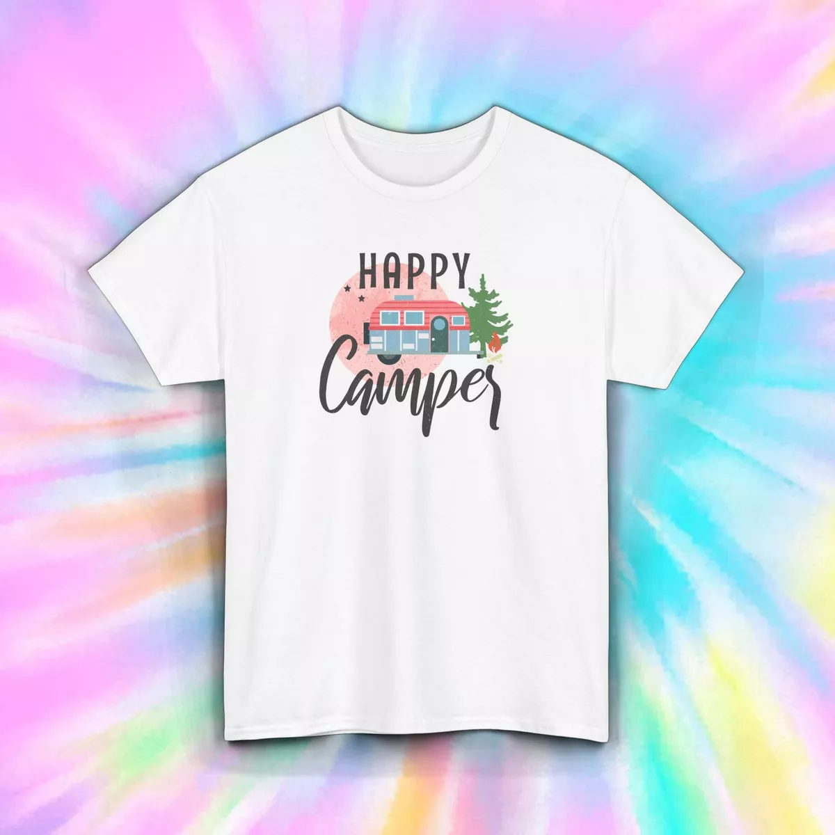 Hot Trending Happy Camper RV Travel Trailer Camp Adventure T-Shirt ...