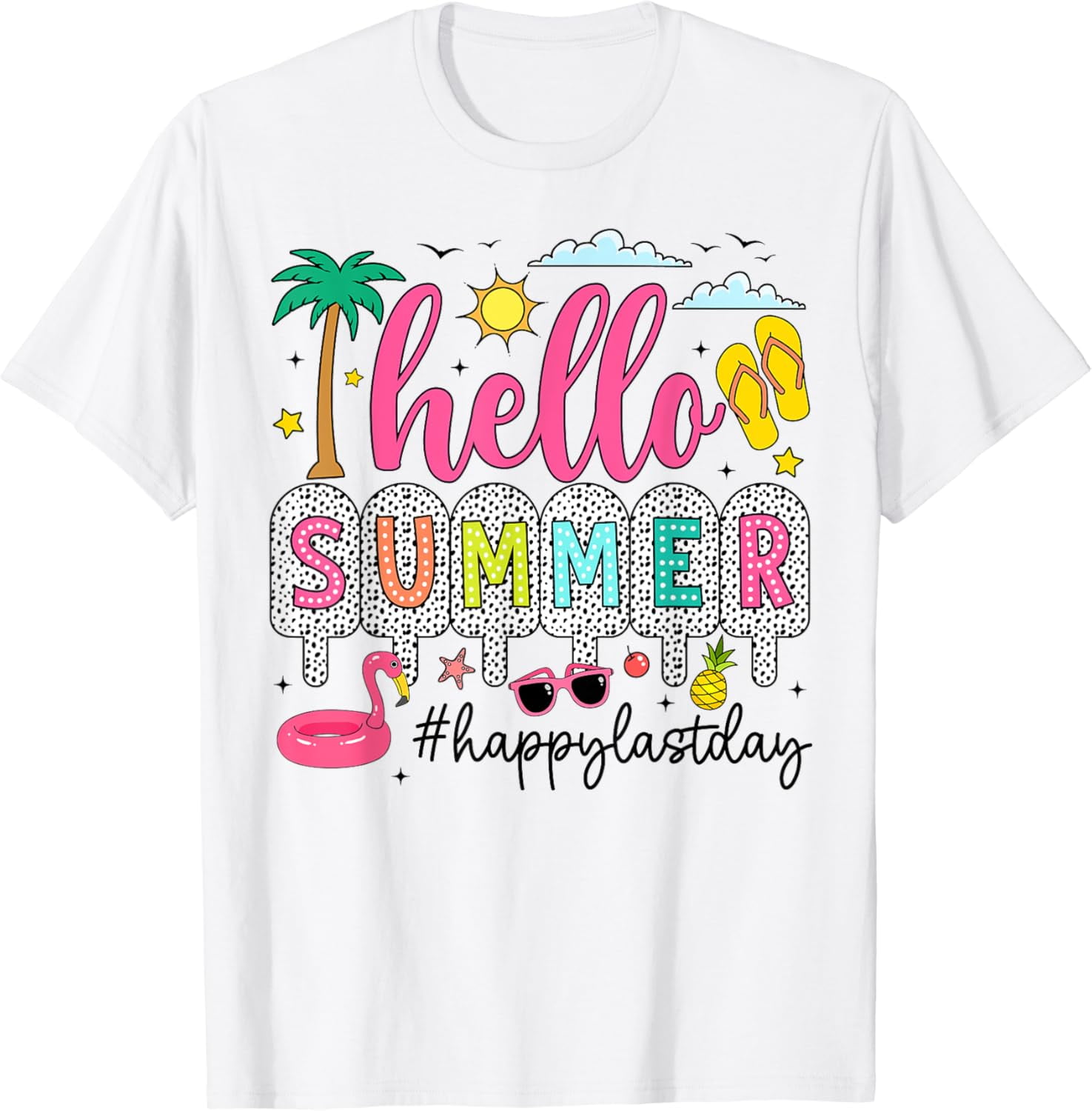 Hot Trending Happy Last Day Of School Teacher Hello Summer Vintage ...