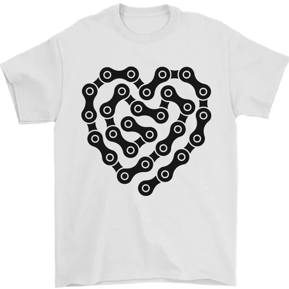 Hot Trending Heart Bike Chain Cycling Biker Motorbike T-Shirt Design ...