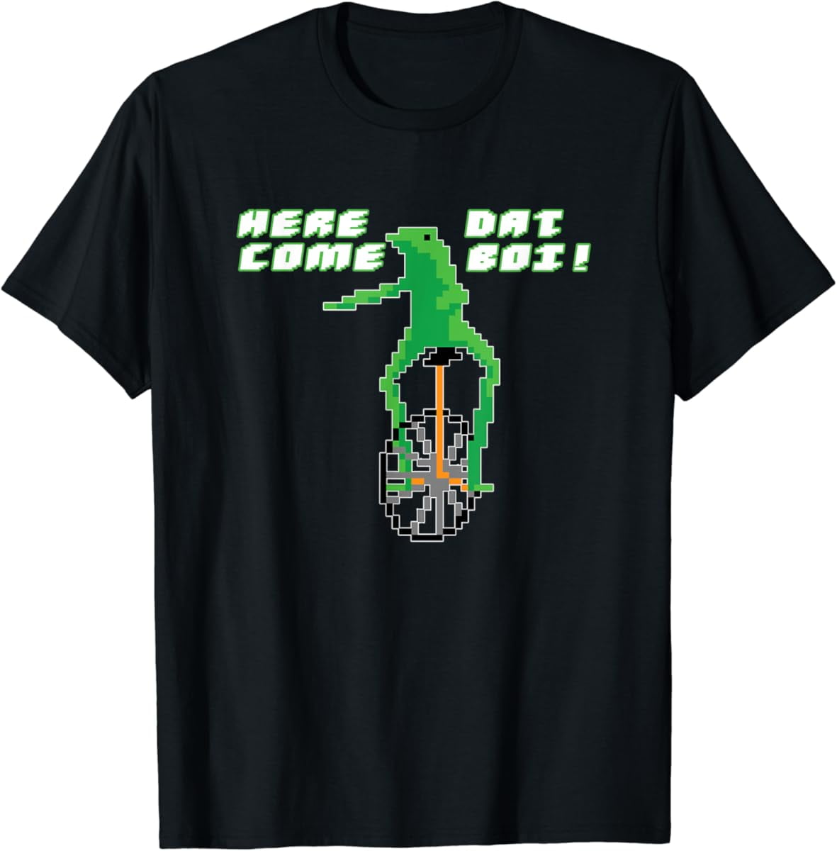 Hot Trending Here Come Dat Boi Meme Pixel Art T-Shirt Vintage Tee -Birthday Gifts - Walmart.com