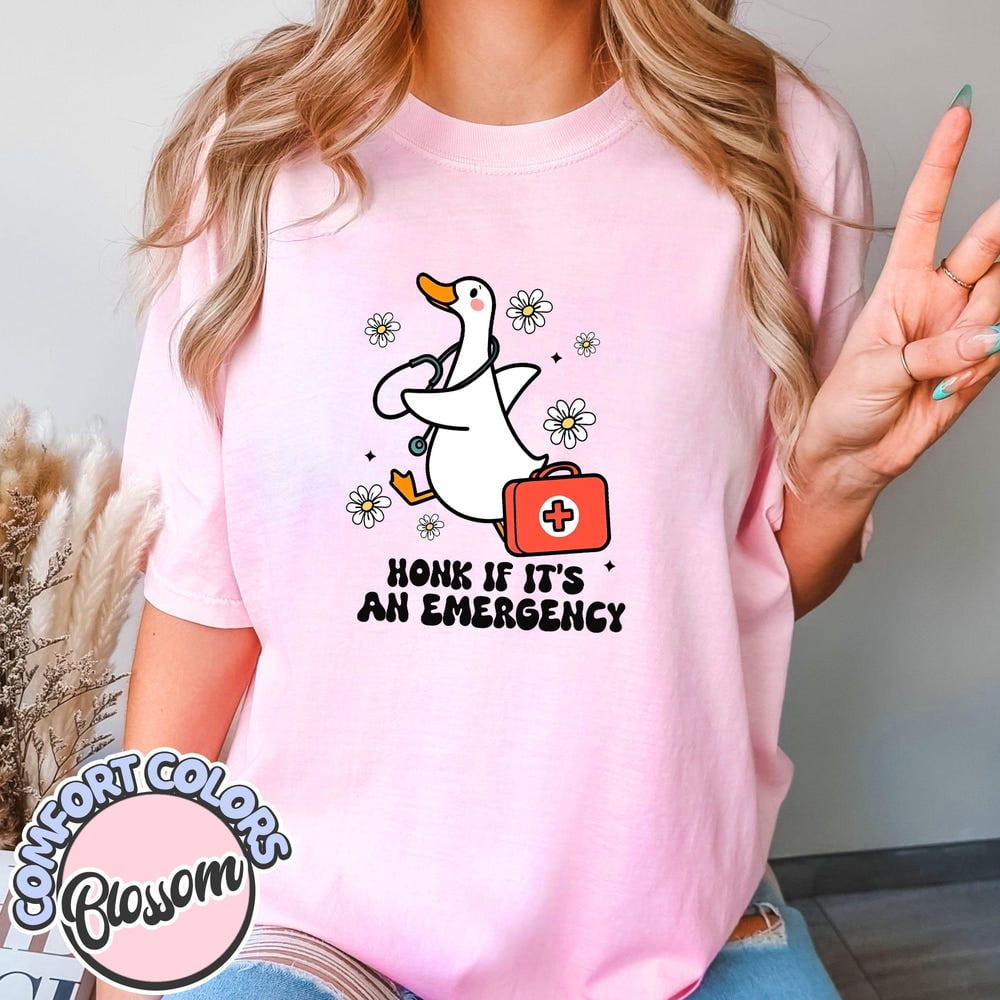 Hot Trending Honk If It'S An Emergency T-Shirt, Funny Duck Nurse Shirt ...