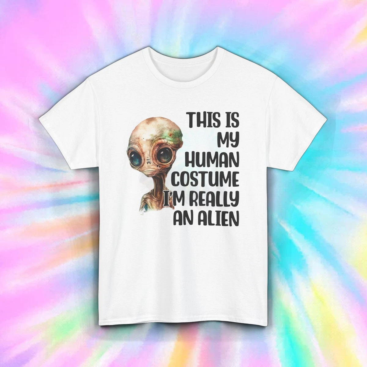 Hot Trending Human Shirt Funny Alien Disguise Halloween Space Design ...