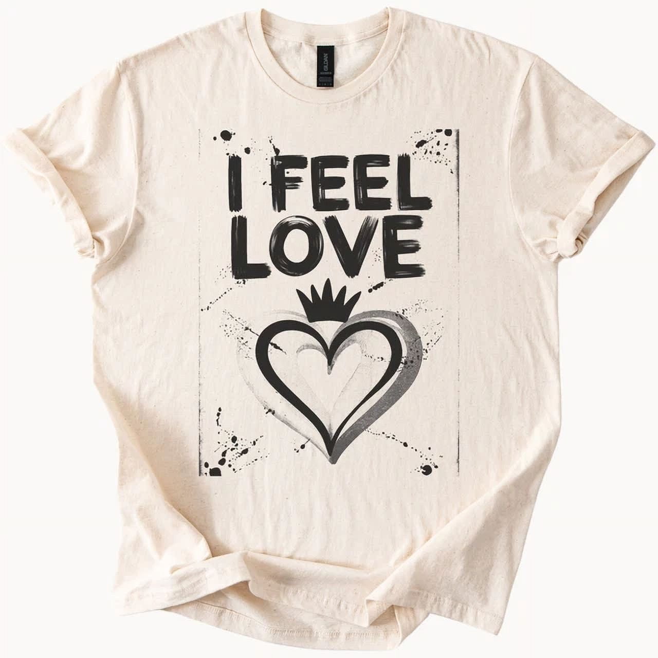 Hot Trending I Feel Love Heart Crown Graphic T-Shirt Top Tee Design ...