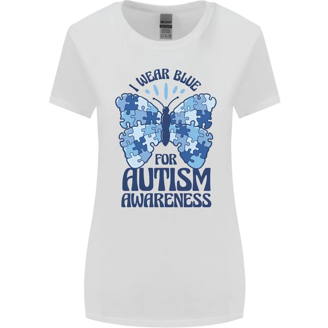Hot Trending I Wear Blue For Autism Butterfly Autistic T-Shirt Design ...