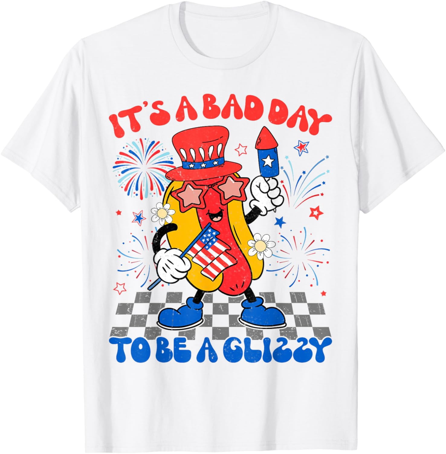 Hot Trending It'S A Bad Day To Be A Glizzy Funny 4Th Of July Hot Dog T ...
