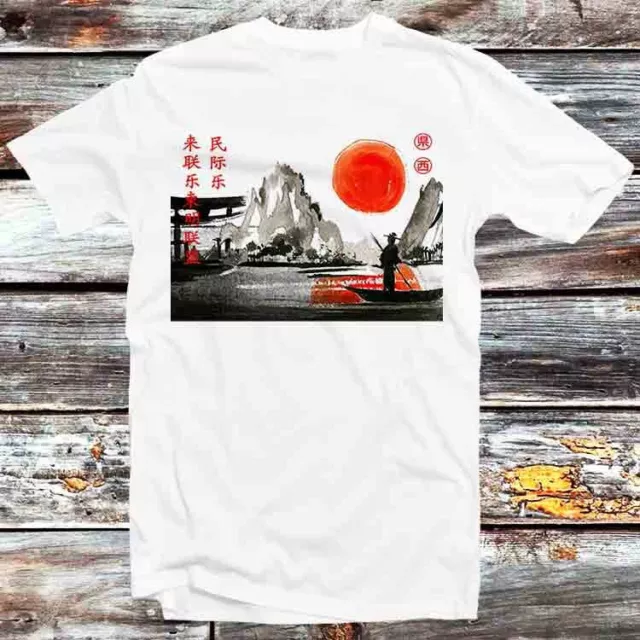 Hot Trending Japan Fish Man in Boat With Moon Japanese Dream Fishing ...