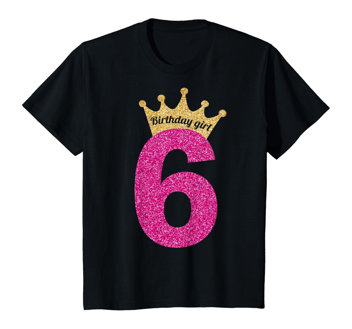 Hot Trending Kids 6th Birthday Girl Princess Crown Pink T-Shirt Vintage ...