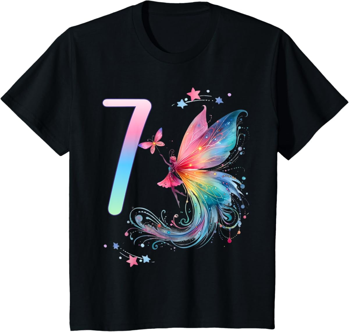 Hot Trending Kids 7th Birthday Fairy Princess 7 Years Seven 7 Birthday ...
