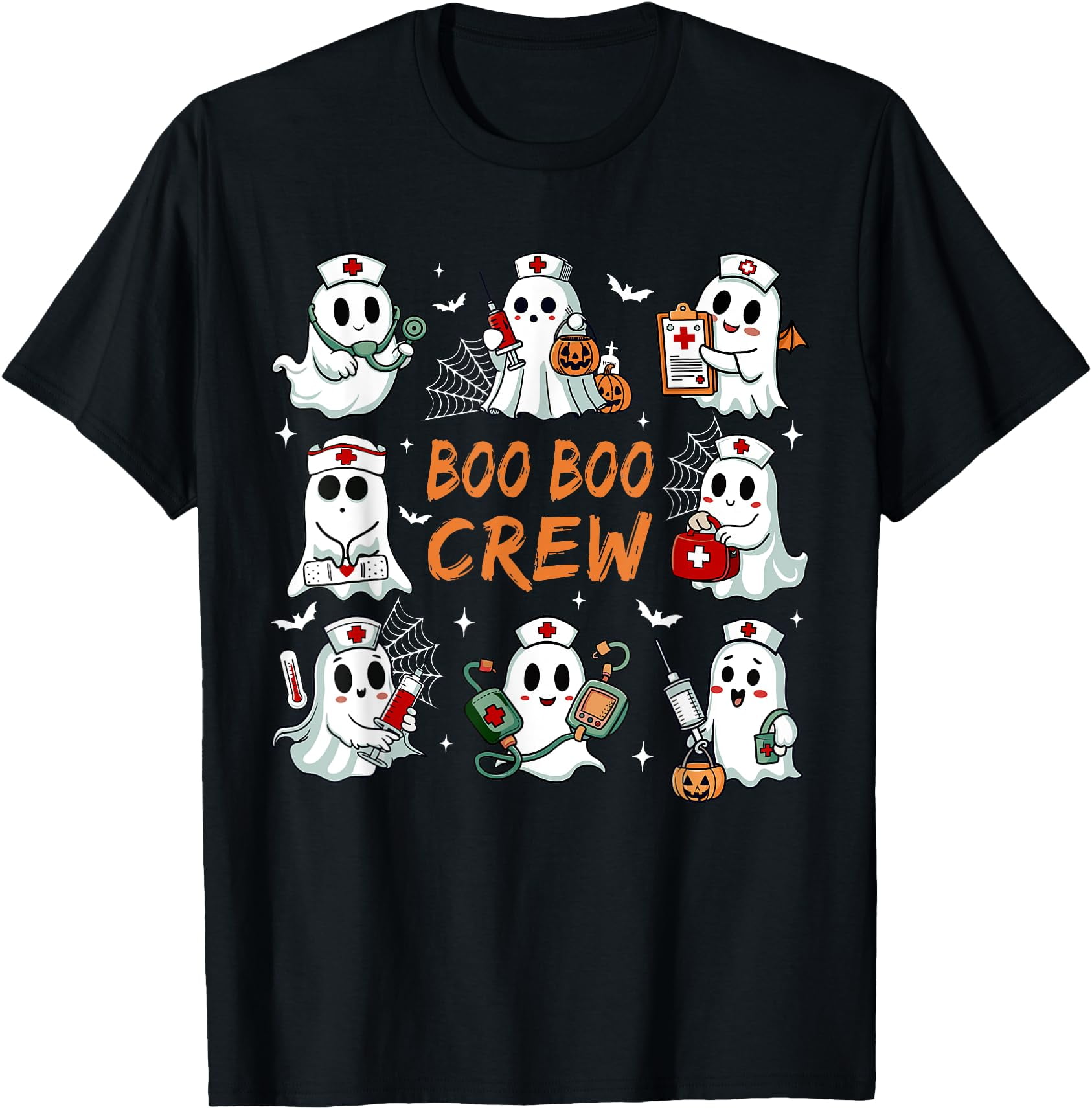 Hot Trending Kiraa Tee With Boo Boo Crew Ghost Nurse Er Icu Rn Nurse Squad Unisex S-5Xl T-Shirt ...