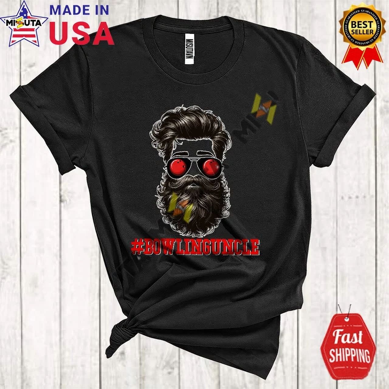 Hot Trending Kiraa Tee With Bowling Uncle, Awesome Father'S Day Beard ...