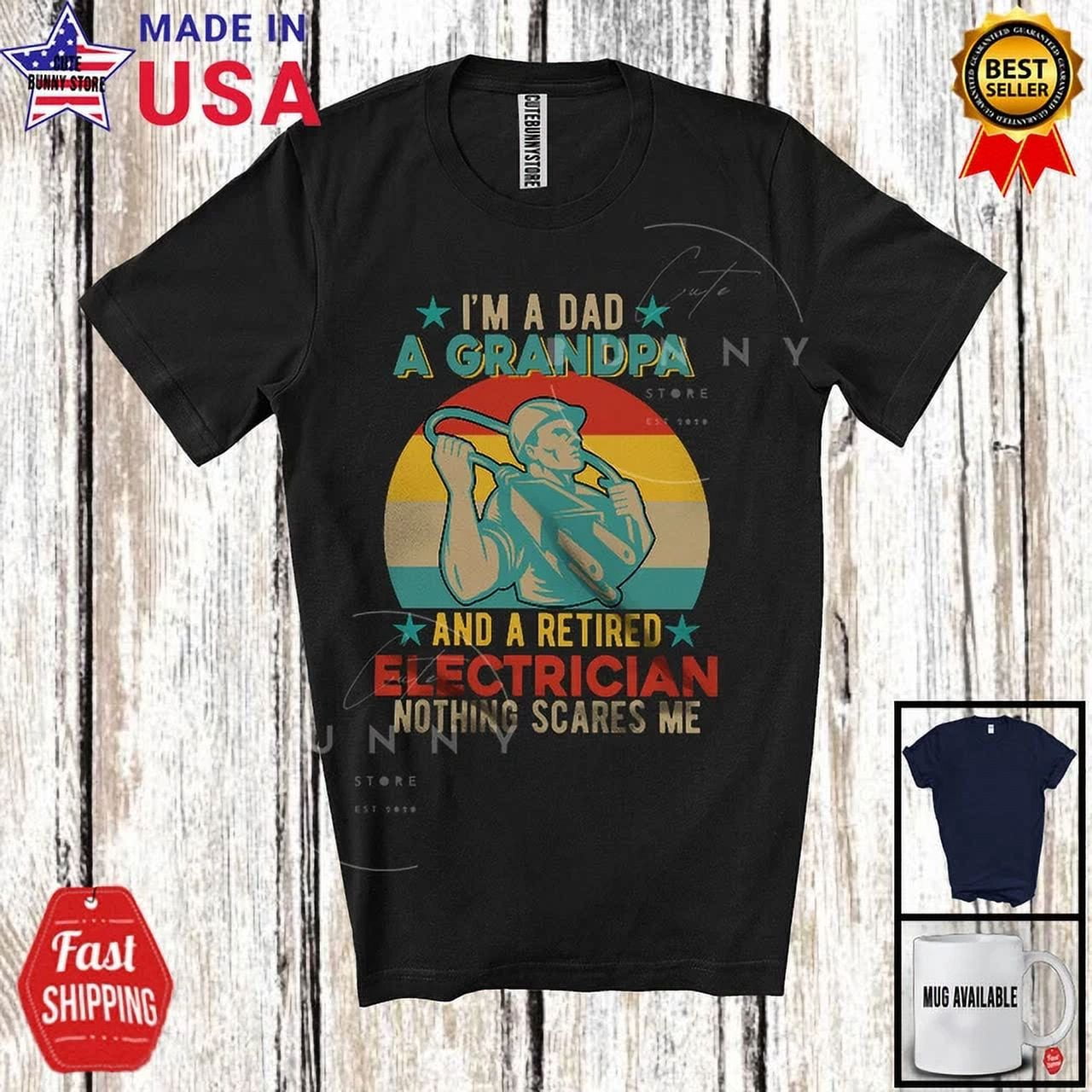 Hot Trending Kiraa Tee With Dad A Grandpa A Retired Electrician, Father ...
