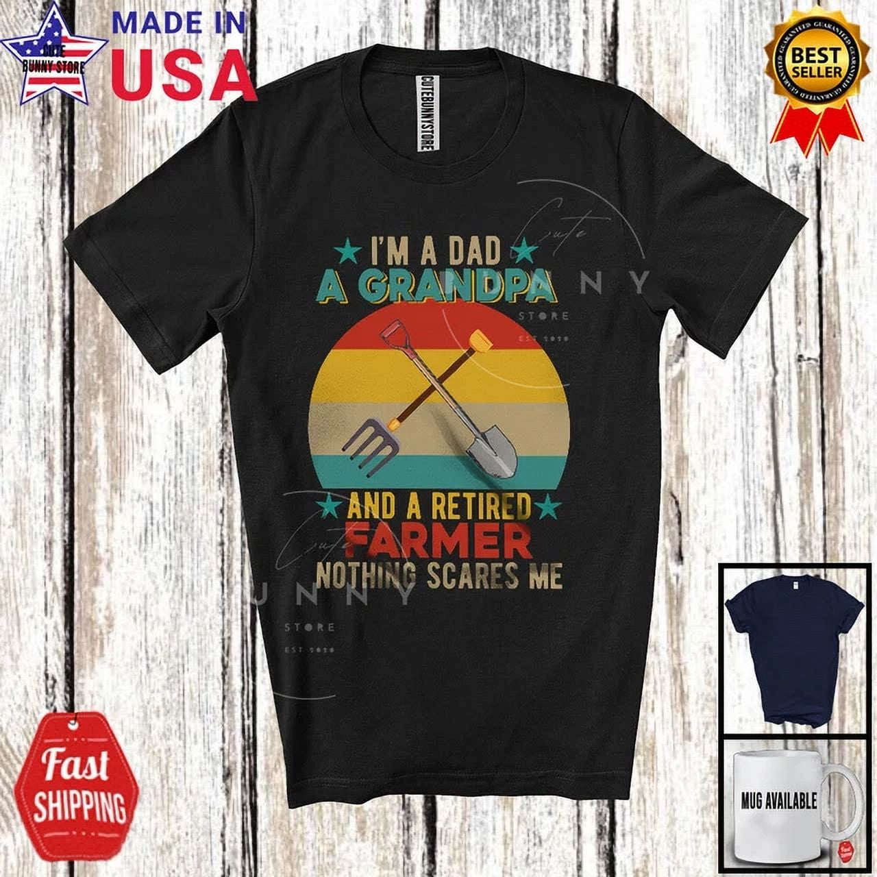 Hot Trending Kiraa Tee With Dad A Grandpa A Retired Farmer, Father'S ...