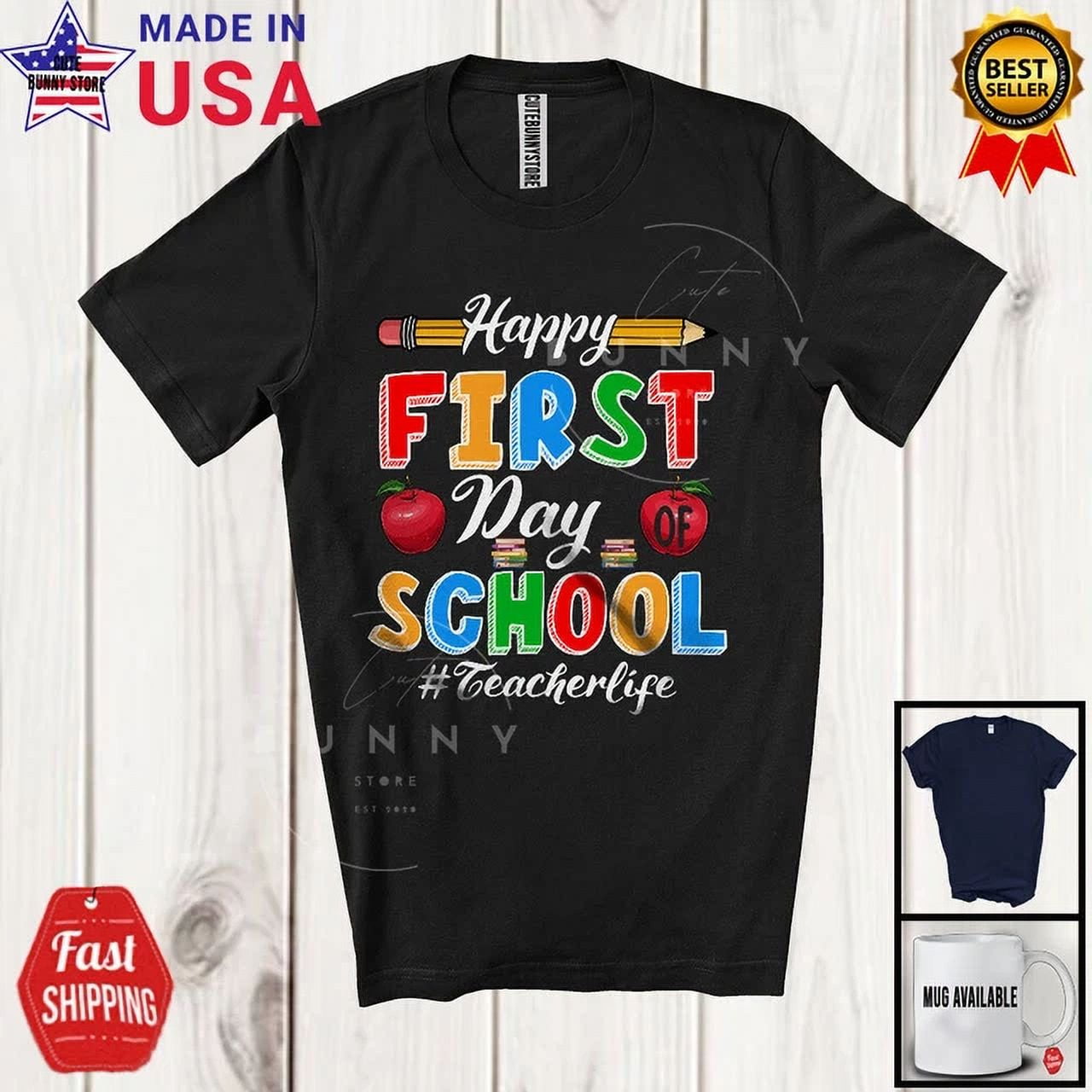 Hot Trending Kiraa Tee With First Day Of School Teacher Life, School ...