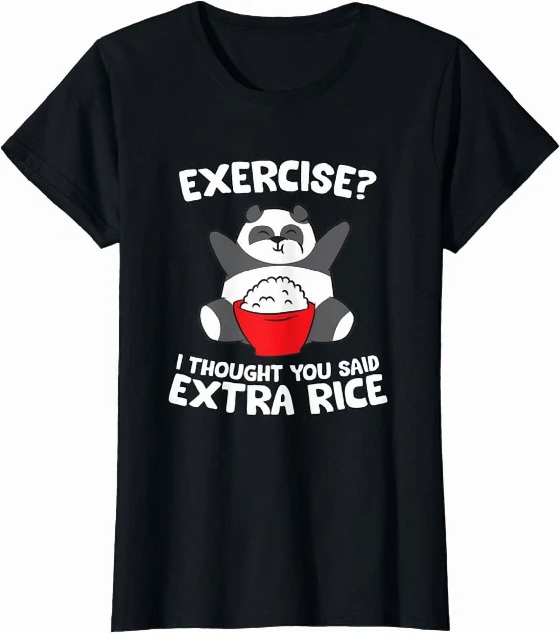 Hot Trending Kiraa Tee With Panda Exercise I Thought You Said Extra ...