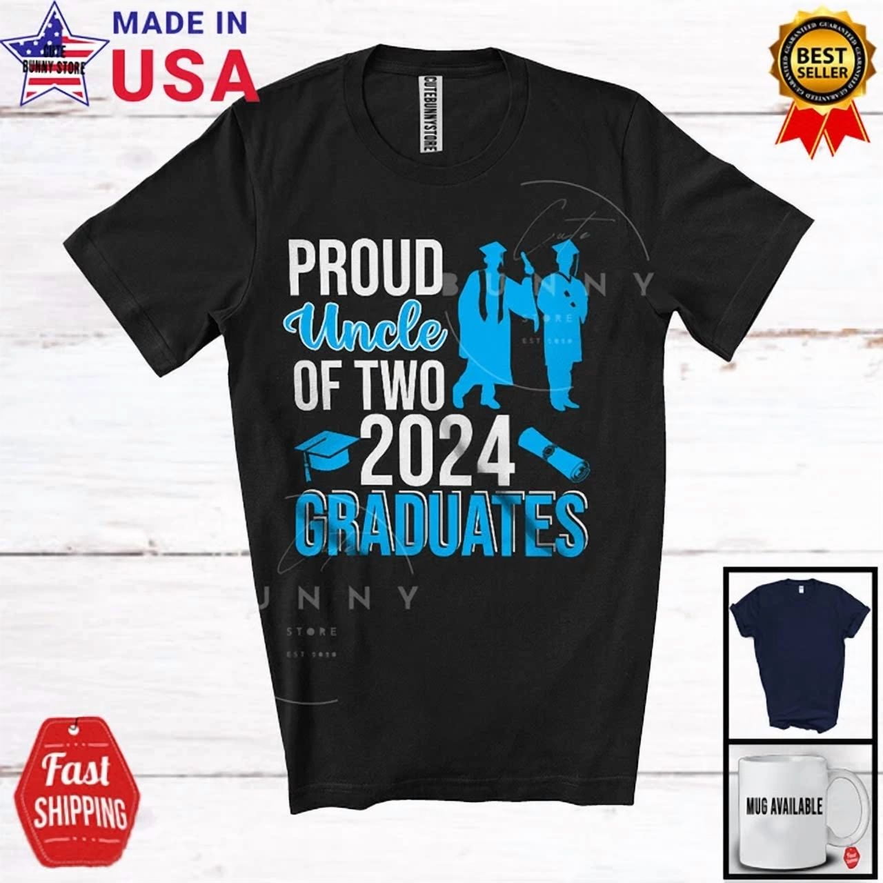 Hot Trending Kiraa Tee With Proud Uncle Of Two 2024 Graduates, Proud ...