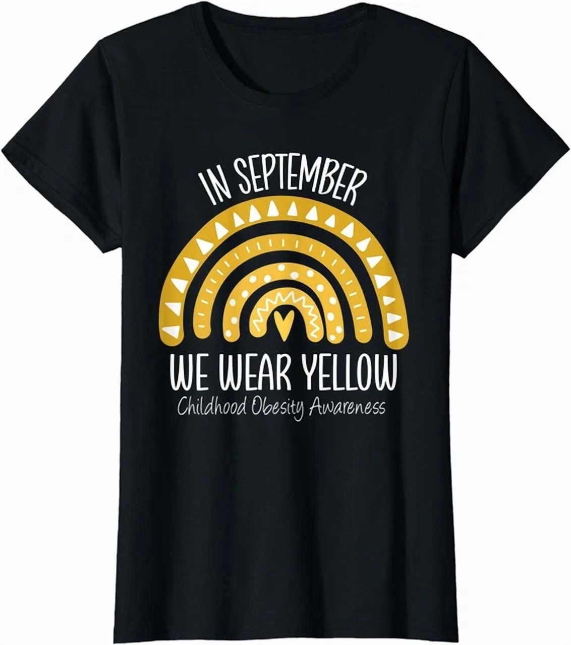 Hot Trending Kiraa Tee With September We Wear Yellow Childhood Obesity ...