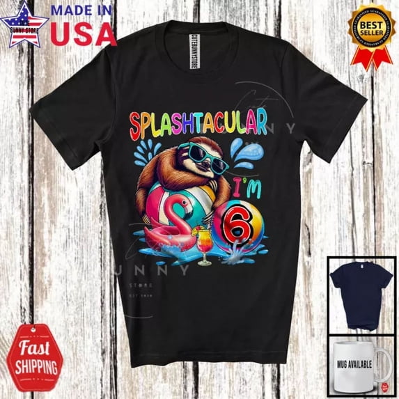 Hot Trending Kiraa Tee With Splashtacular I'M 6; Happy 6Th Birthday ...