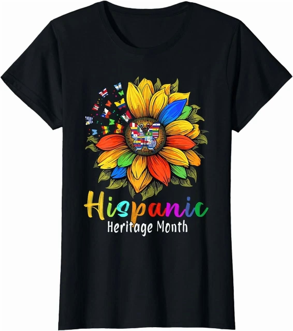 Hot Trending Kiraa Tee With Sunflower Latin Countries Flags Hispanic ...