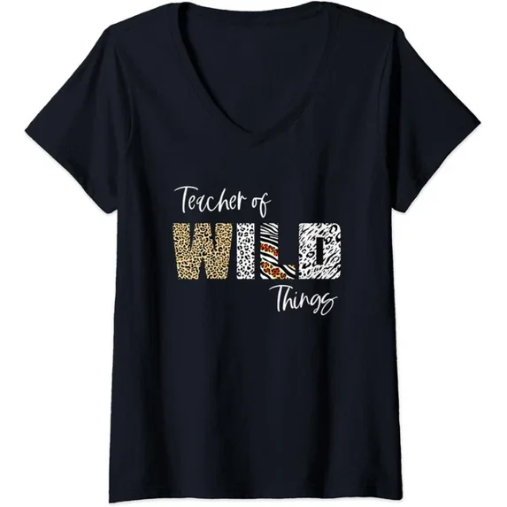Hot Trending Kiraa Tee With Teacher Of The Wild Things Leopard Print ...