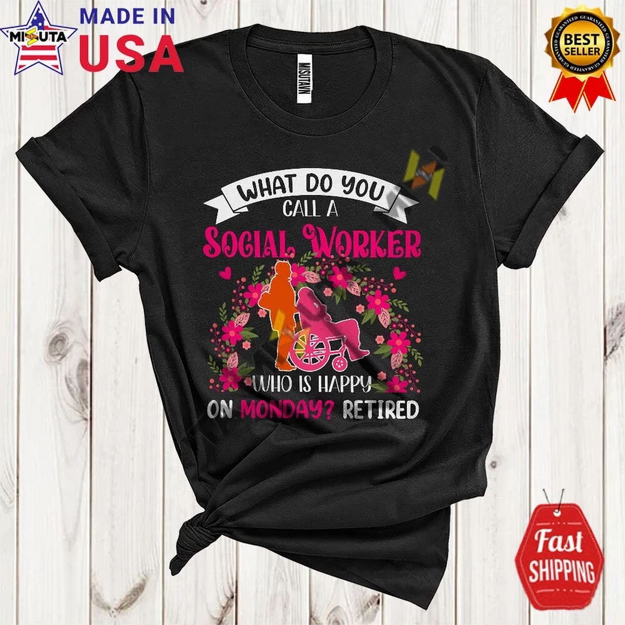 Hot Trending Kiraa Tee With What Call A Social Worker Happy On Monday ...