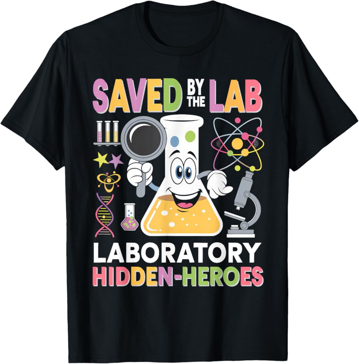 Hot Trending Lab Week 2025 Saved By The Lab Retro Medical Laboratory Tech T-Shirt Vintage Tee ...