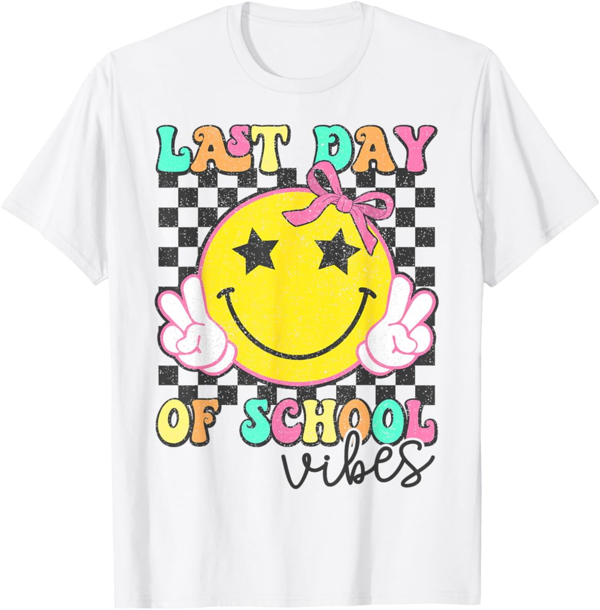 Hot Trending Last Day of School Vibes Retro Groovy Graduation Girls ...