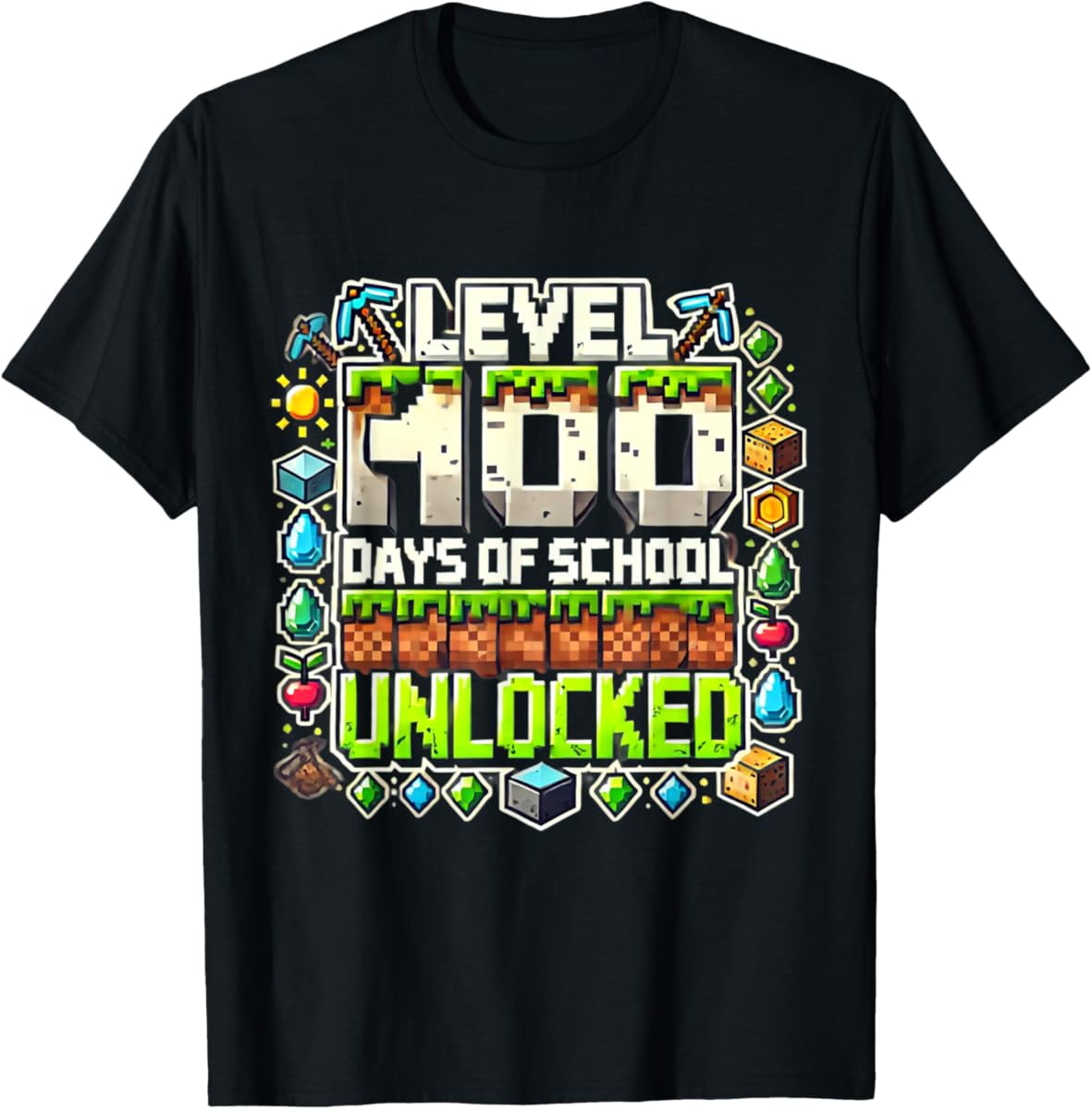 Hot Trending Level 100 Days Of School Level Unlocked Pixel art gamer ...