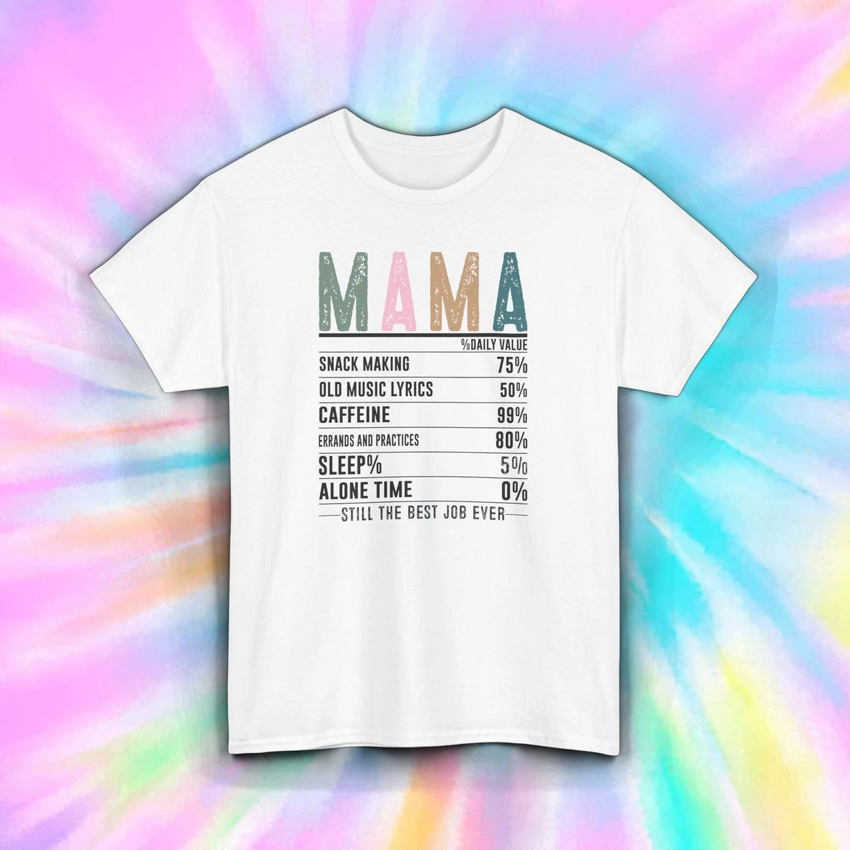Hot Trending Mama Daily Values Funny Motherhood Graphic Mom Life Parent ...