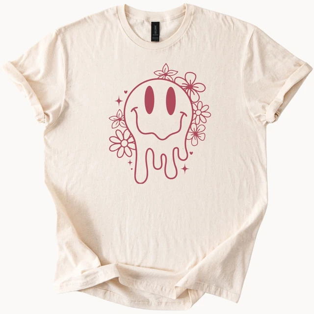 Hot Trending Melty Smile Flower Shirt Groovy Happy Face Tee Design ...