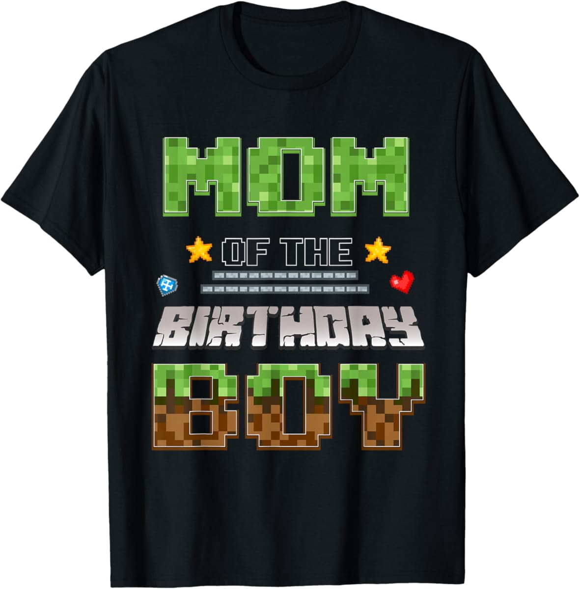 Hot Trending Mom of The Birthday Boy Video Gamer Pixel Birthday Party T ...