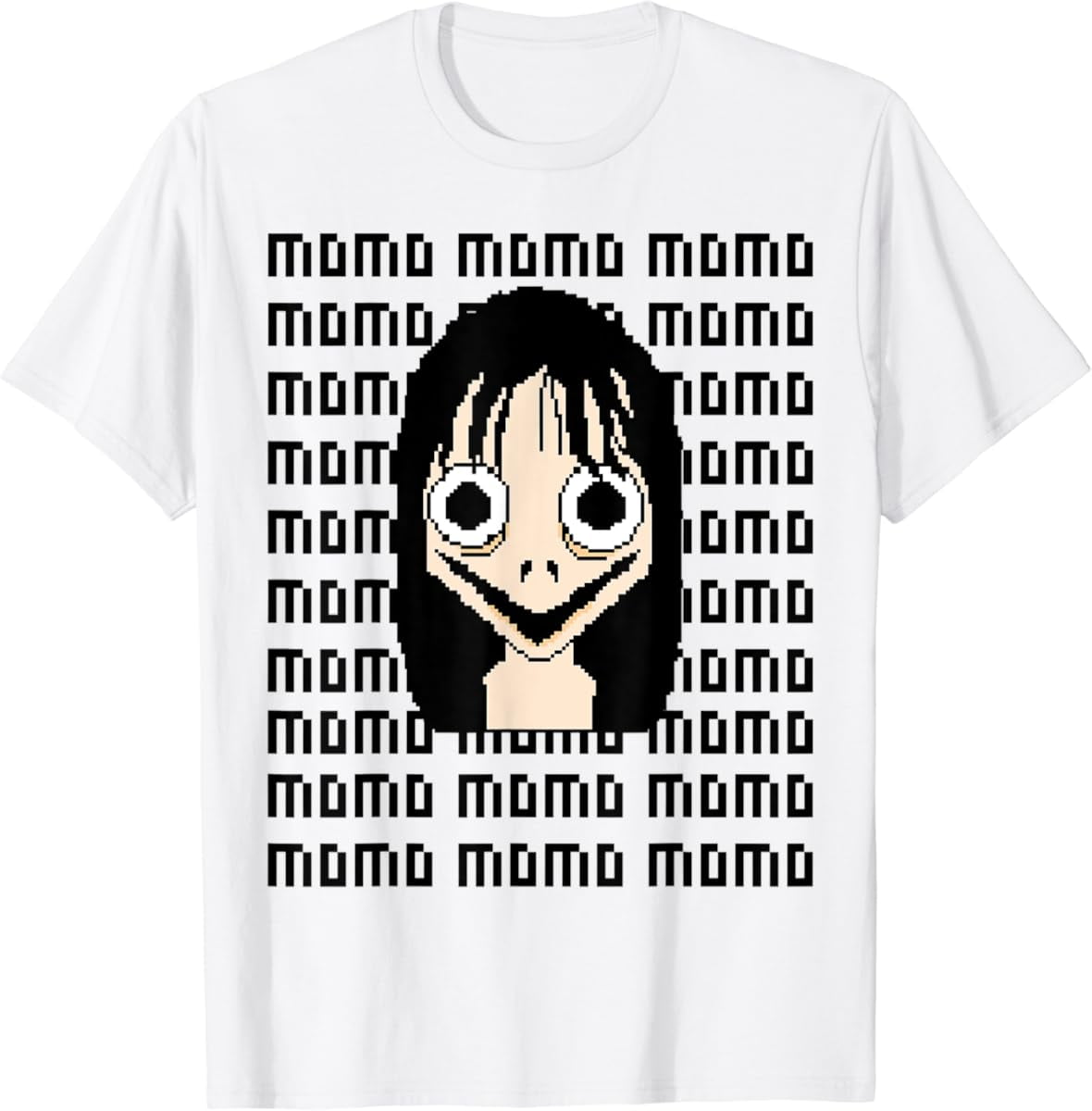 Hot Trending Momo Scary Pixel Art T-Shirt Vintage Birthday Gifts ...