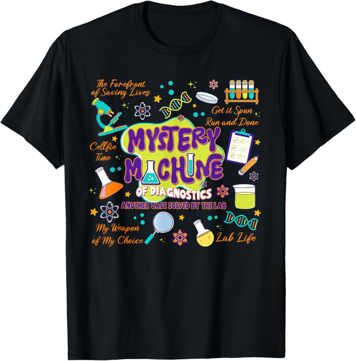 Hot Trending Mystery Machine Of Diagnostics Lab Week 2025 Med Lab Tech T-Shirt Vintage Tee ...