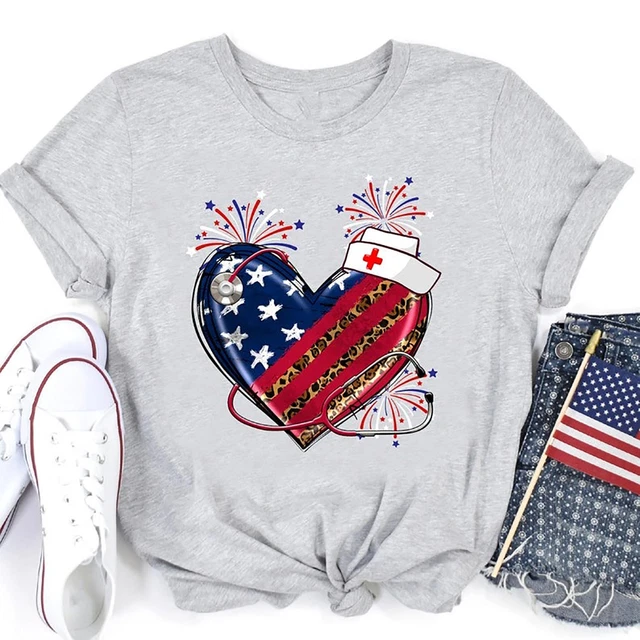 Hot Trending Nurse 4Th Of July Shirt, American Nurse Shirt, Fourth Of ...