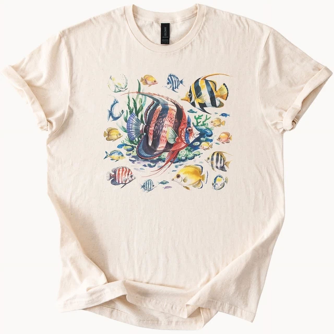 Hot Trending Ocean Reef Fish Tee Tropical Sea Life Shirt Design Preview ...