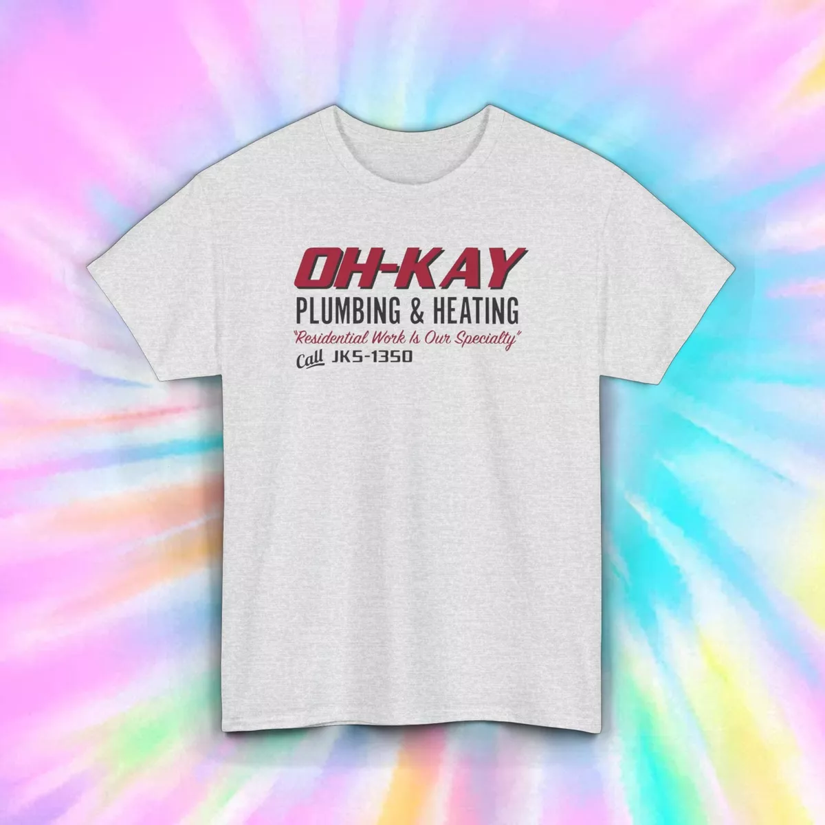 Hot Trending Oh-Kay Plumb & Heat Funny Graphic Logo Vintage T-Shirt ...