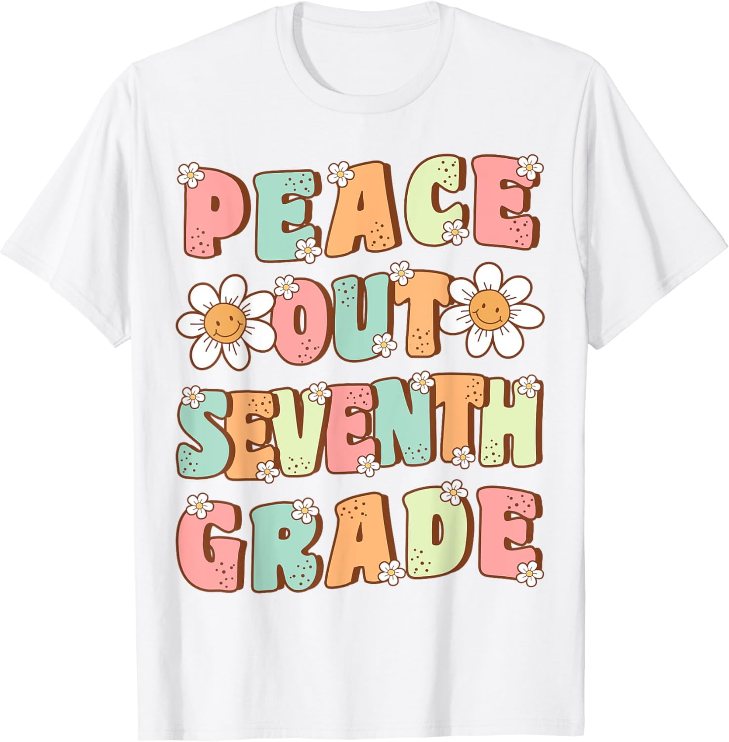 Hot Trending Peace Out Seventh Grade Cute Groovy Last Day Of 7Th Grade ...