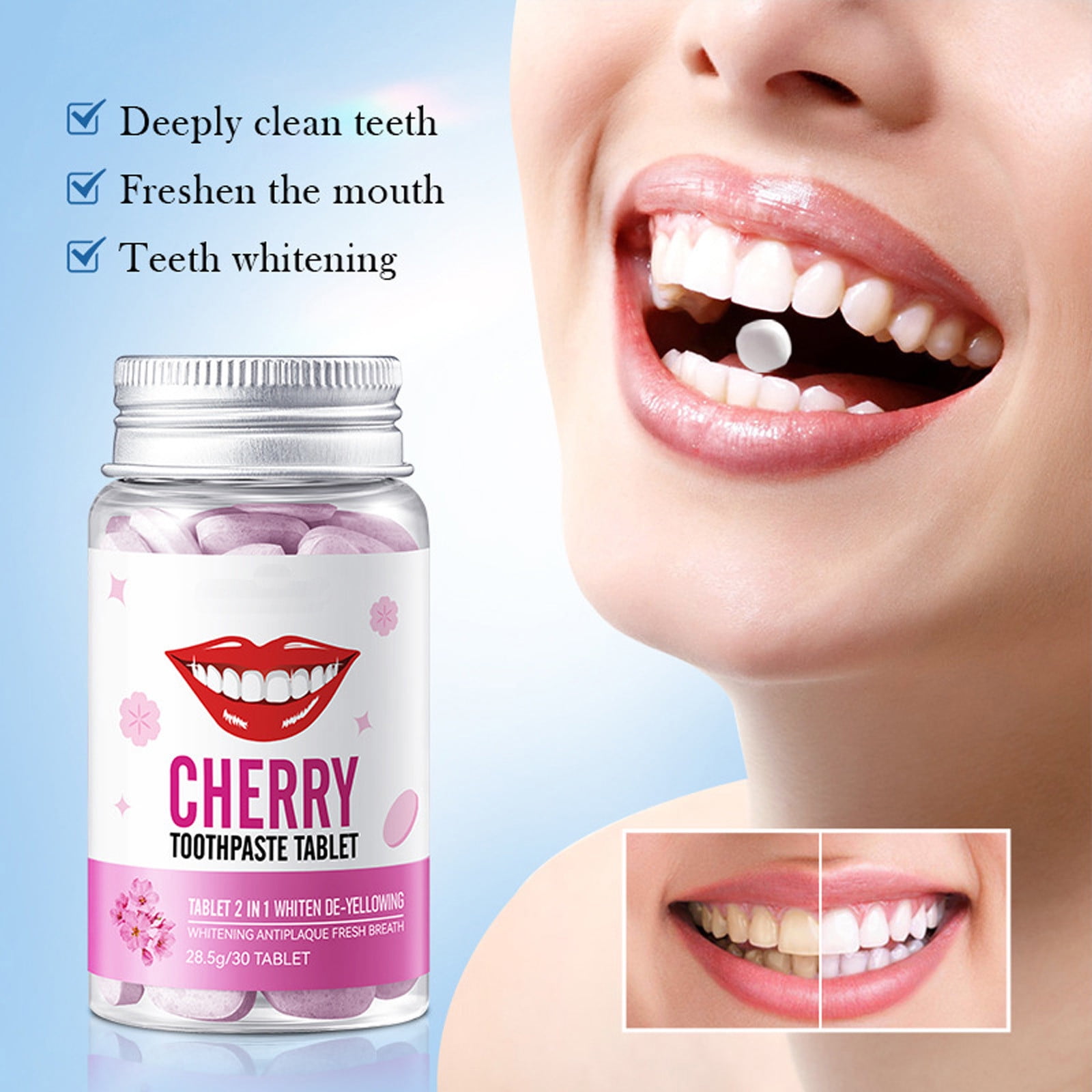 Hot & Trending Pick,Chewable Toothpaste Tablets, Natural Paste Tabs, NO ...