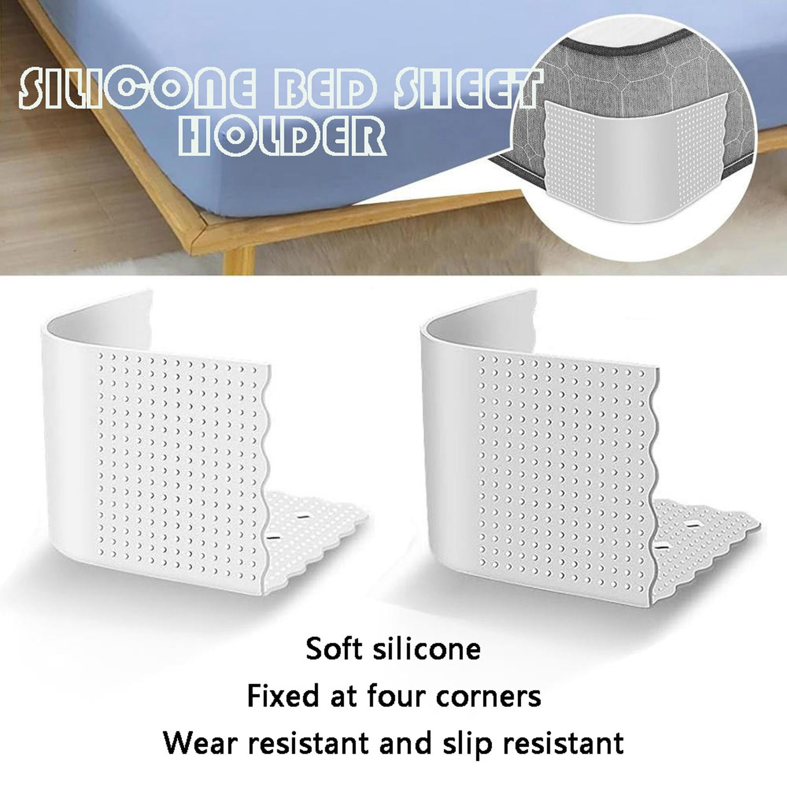 Hot & Trending Pick, Topliu Silicone Bed Sheet Corner Clip, Invisible ...