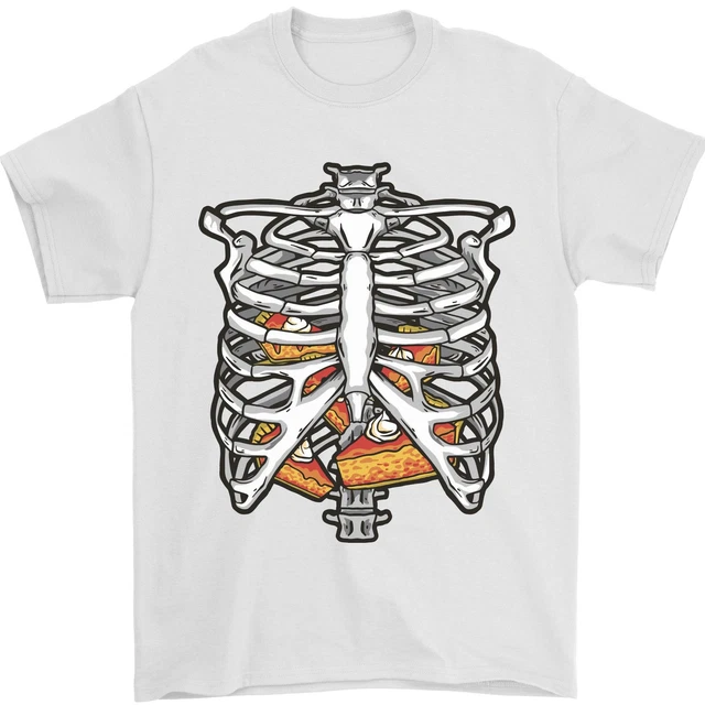 Hot Trending Pie Inside a Skeleton Torso Funny Food T-Shirt Design ...
