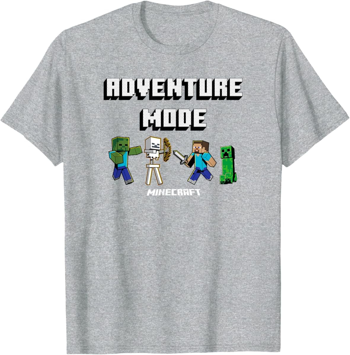 Hot Trending Pixel Art Adventure Mode Mob Lineup T-Shirt Vintage Tee ...