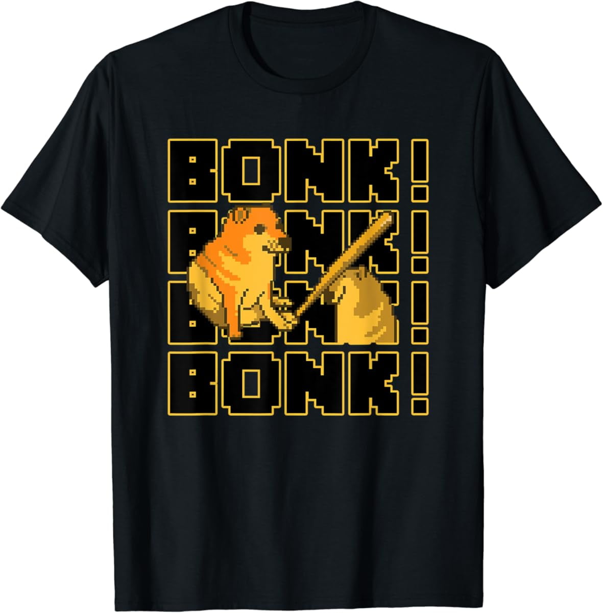 Hot Trending Pixel Art Cheems Bonk Meme T-Shirt Vintage Tee -Birthday ...