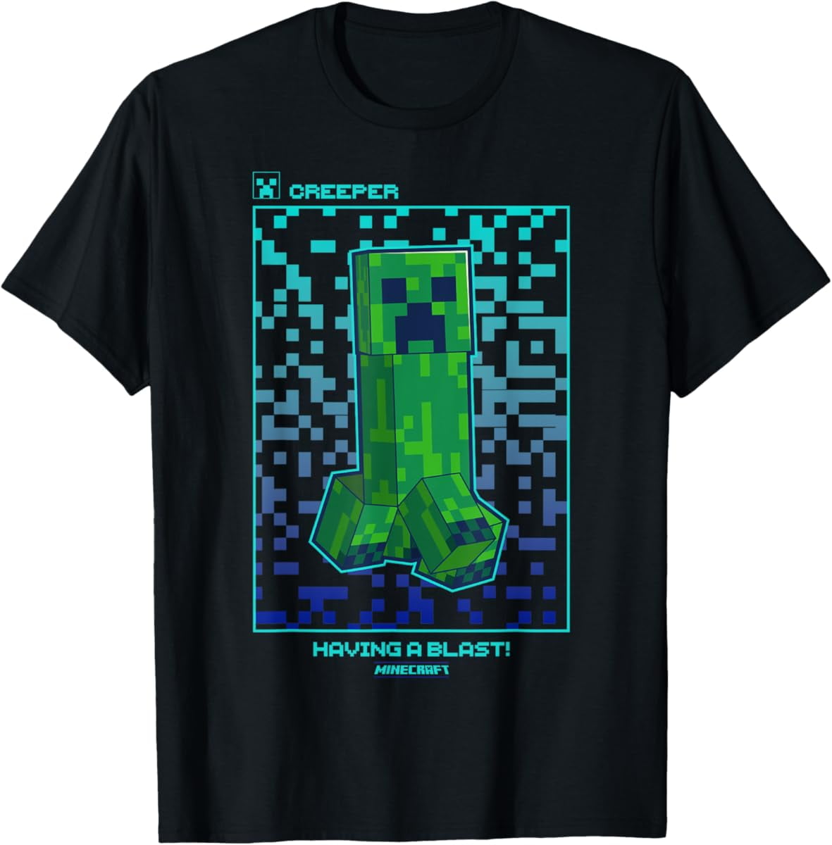 Hot Trending Pixel Art Creeper Having A Blast! Pixelated Poster T-Shirt ...