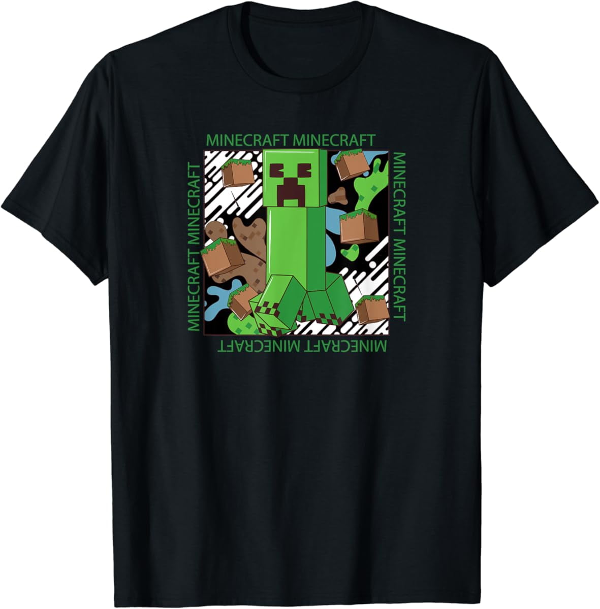 Hot Trending Pixel Art Creeper Pixel Art Frame T-Shirt Vintage Tee ...