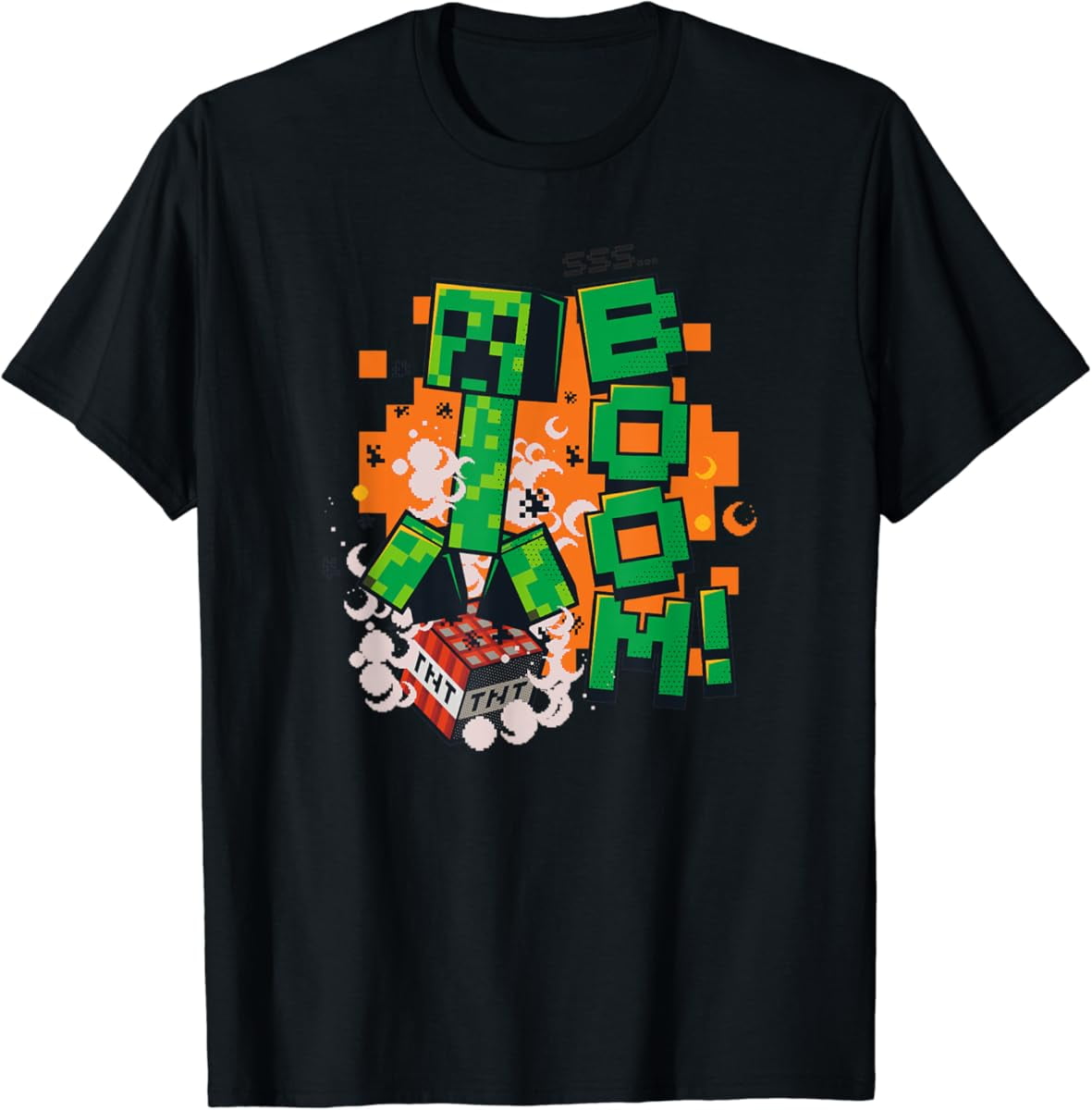 Hot Trending Pixel Art Creeper TNT BOOM! Explosion T-Shirt Vintage Tee ...