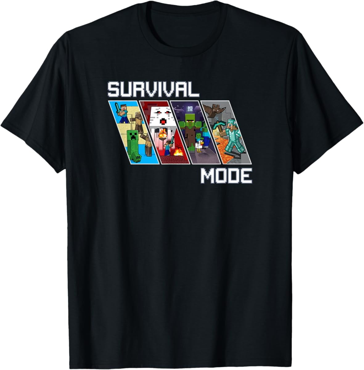 Hot Trending Pixel Art Group Shot Enemy Panels Survival Mode V2 T-Shirt ...