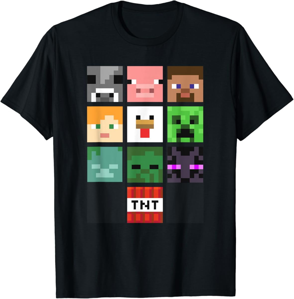 Hot Trending Pixel Art Group Shot Faces Collage T-Shirt Vintage Tee ...
