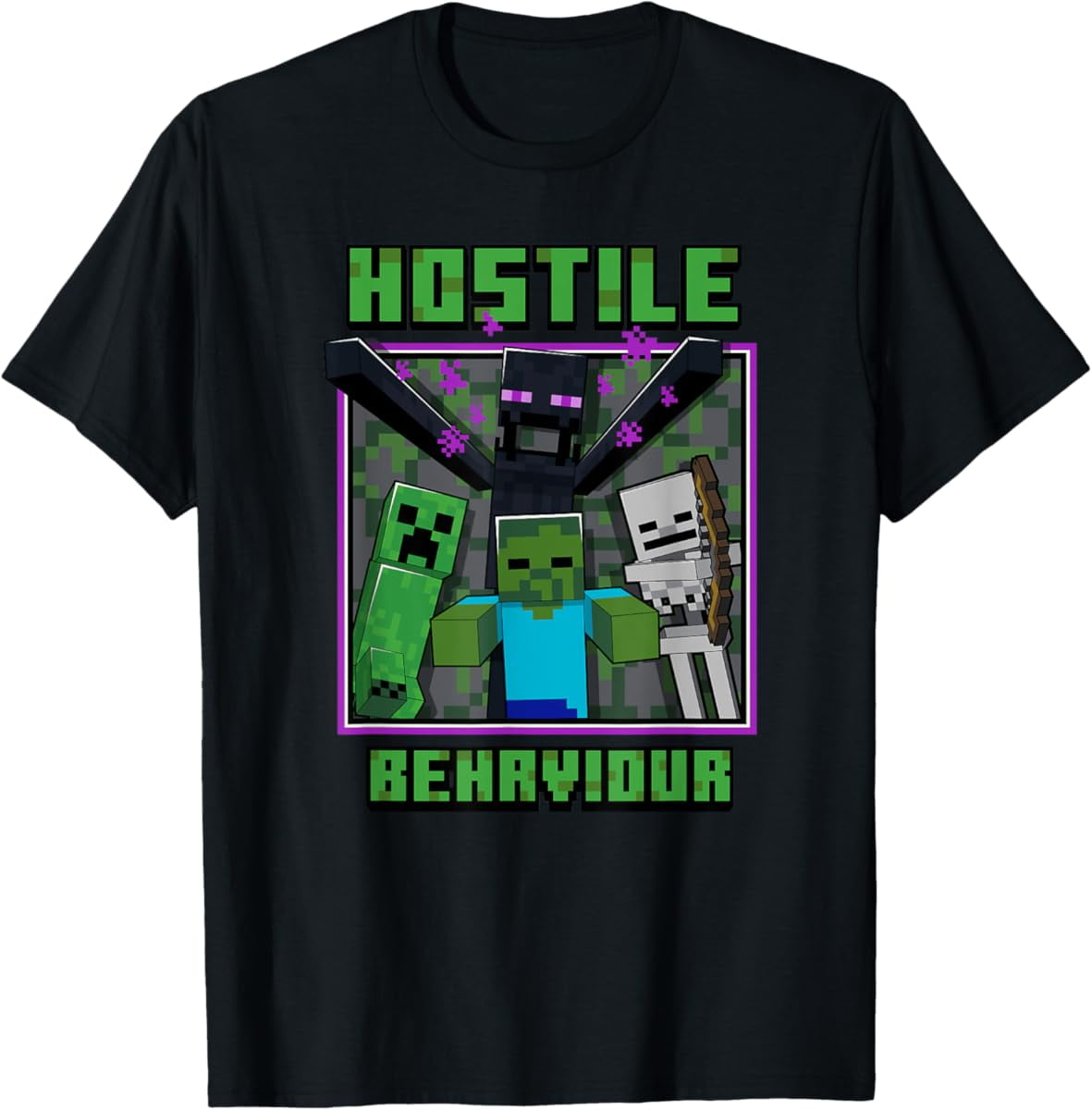 Hot Trending Pixel Art Hostile Behavior Group Mob Poster T-Shirt ...