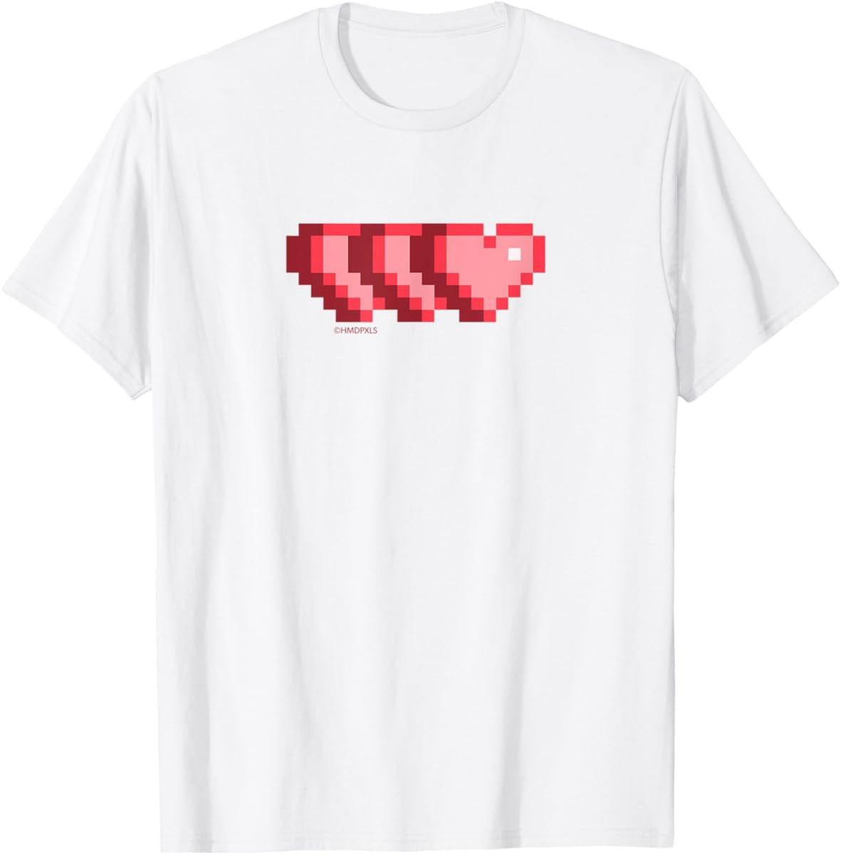 Hot Trending Pixel Art Three Hearts Video Game Art Style T-Shirt ...